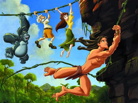 🎭 انیمیشن های سکسی 1 Tarzan 1999 دخترا اجازه میدین پسرا مثل تارزان سرشونو بذارن رو سینه