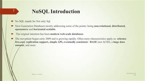 Rdbms Vs No Sql Ppt Free Download