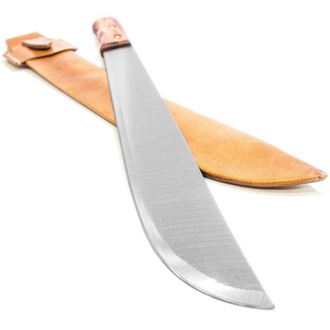 Facão Para Mato 20 Polegadas Cabo De Madeira E Bainha Desmontável