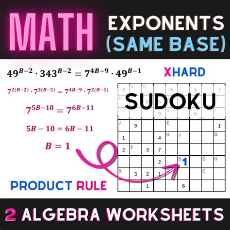 Exponential Equations With Same Base Multiply Product Rule Xhard