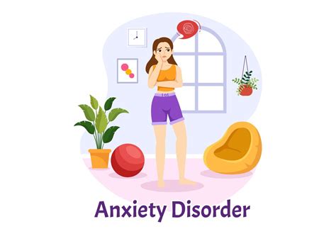 Anxiety Disorder Illustration With Frustrated Person Nervous Problem