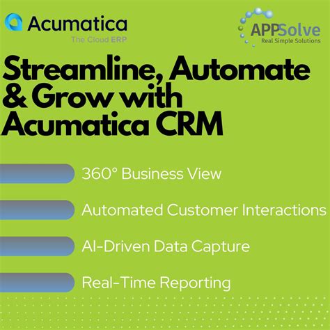 Acumatica Crm Ai Automation Customerexperience Businessgrowth Appsolve Pty Ltd Acumatica Crm Ai Automation Customerexperience Businessgrowth Appsolve Pty Ltd