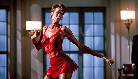 A Young Jamie Lee Curtis From The Movie True Lies Wearing A Revealing