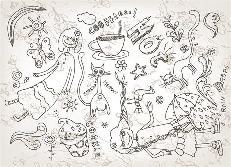 Funny Hand Drawn Doodles Vector Eps Ai Uidownload