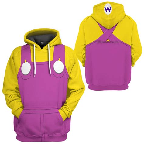 Wario Mario Halloween Costumes Hoodie Super Mario Bros Cosplay Costume