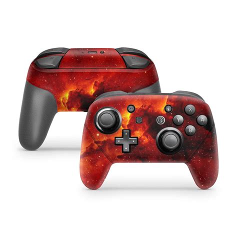 Nintendo Pro Switch Controller Skin Decals Red Galaxy Wrap Vinyl