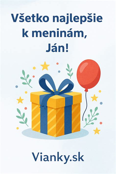 janko jano ján všetko najlepšie k meninám 🎉 vianky