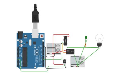 Circuit Design Relè Tinkercad