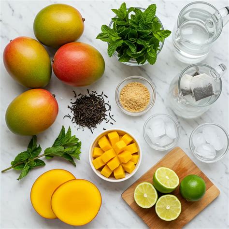Homemade Mango Iced Tea