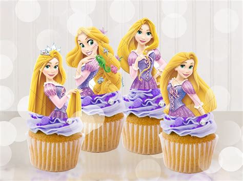 Tangled Rapunzel Cupcake Topper Tangled Rapunzel Printable Cupcake