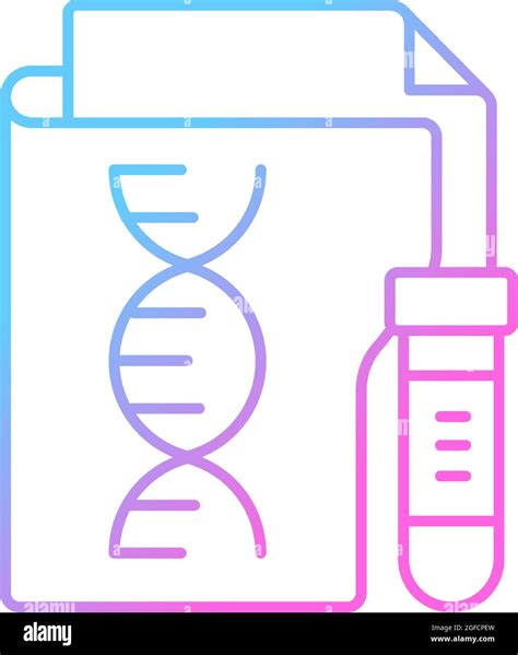 Genetic Information Privacy Gradient Linear Vector Icon Stock Vector