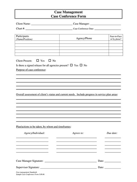 Ny Case Management Case Conference Form 2006 2022 Fill And Sign Printable Template Online Us