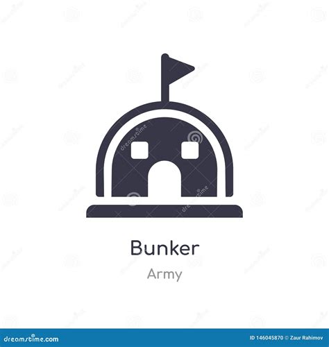 Bunker Icon Isolated Bunker Icon Vector Illustration From Army