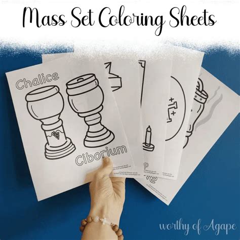 Mass Set Coloring Sheets Worthyofagape