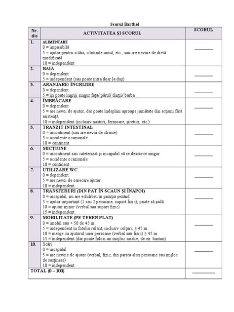 Scorul Barthel 1 Pdf