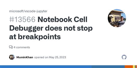 Notebook Cell Debugger Does Not Stop At Breakpoints · Issue 13566