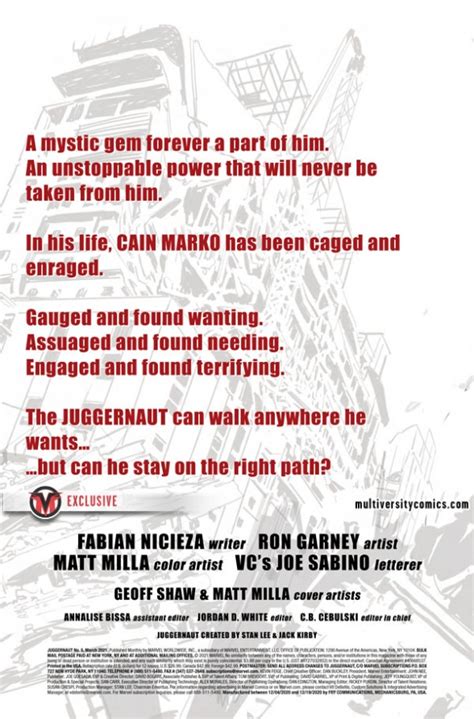 Exclusive Preview “juggernaut” 5 Multiversity Comics