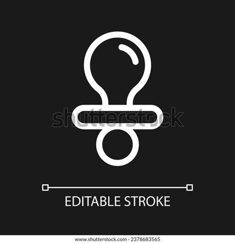 Pacifier Pixel Perfect White Linear Ui Stock Vector Royalty Free