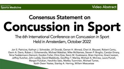 Sway Medical On Linkedin Consensus Statement On Concussion In Sport The 6th International