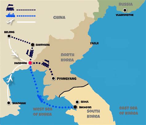 North Korea China Border Map