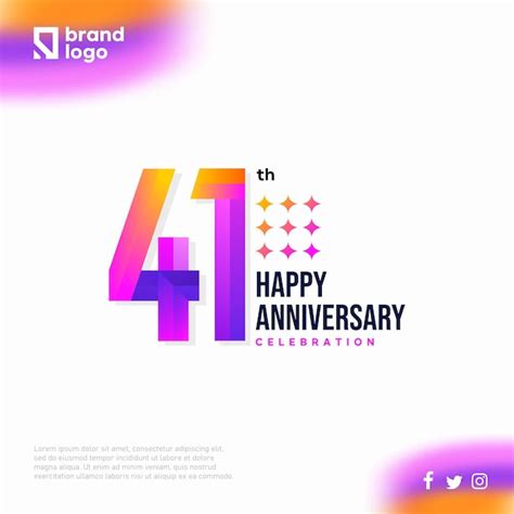 Premium Vector Number 41 Logo Icon Design 41 Birthday Logo Number