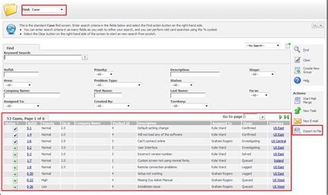 export to excel and export to pdf functionality on sage crm self