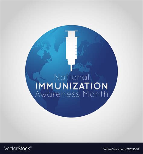 National Immunization Awareness Month Logo Icon Vector Image