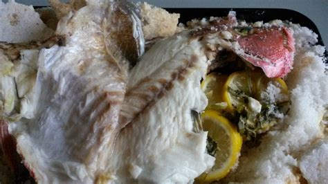 Salt Crusted Baked Red Snapper Flofoodventure