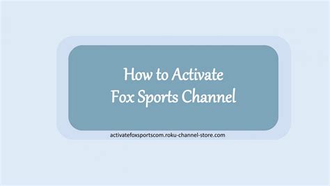 Fox Sports Activation Activate