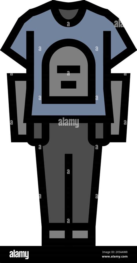 Dark Clothing Emo Color Icon Vector Illustration Stock Vector Image