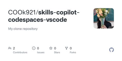 Github Cook921skills Copilot Codespaces Vscode My Clone Repository