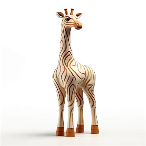 Premium Ai Image Illustration Clay Giraffe Sculpture