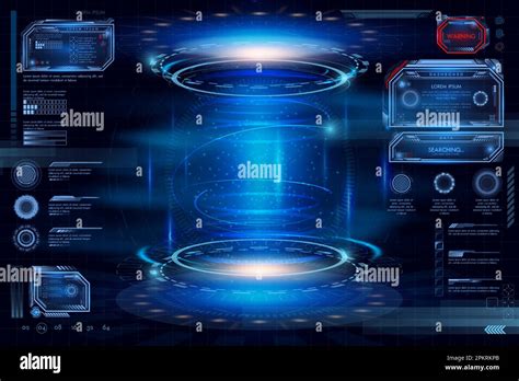 Game Interface Futuristic Hud Background 3d Cyber Space Design Spaceship Technology Ui