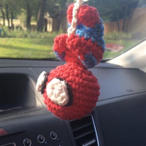 Crochet Spiderman Car Hanger Digital Pattern English Only Etsy
