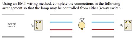 Solved Using An Emt Wiring Method Complete The Connections