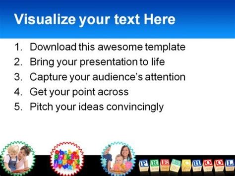 preschool education powerpoint template 1110
