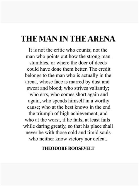 Printable Man In The Arena Quote