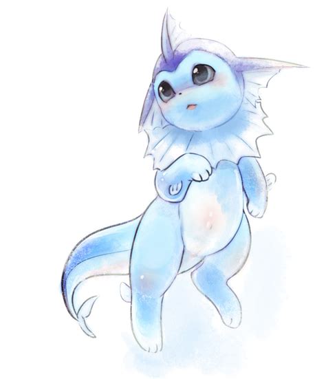 Ragu Apricolor Vaporeon Nintendo Pokemon Blue Eyes Blue Skin