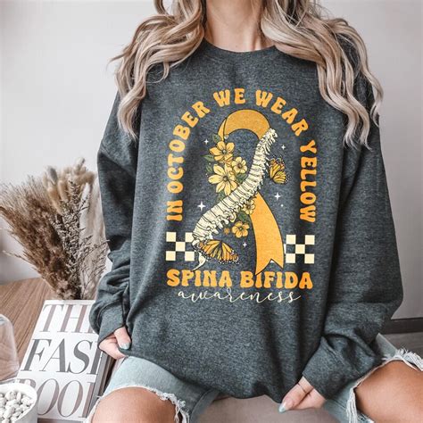 Spina Bifida Awareness Shirt In October We Wear Yellow Ribbon Shirt
