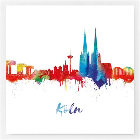 Kunstbruder Sticker Kölner Skyline Light 10 5x10 5cm Aufkleber Mit