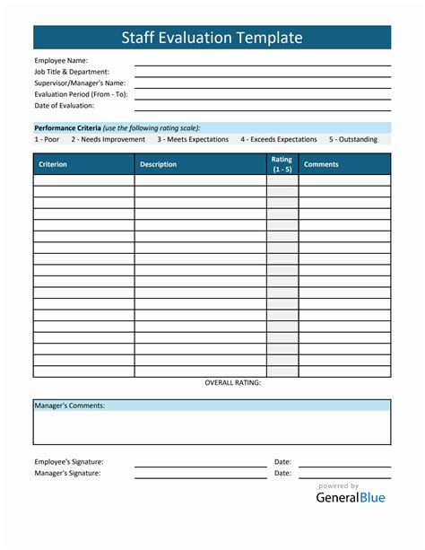 Employee Evaluation Templates