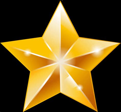 Shiny Gold Star Graphic Png Image