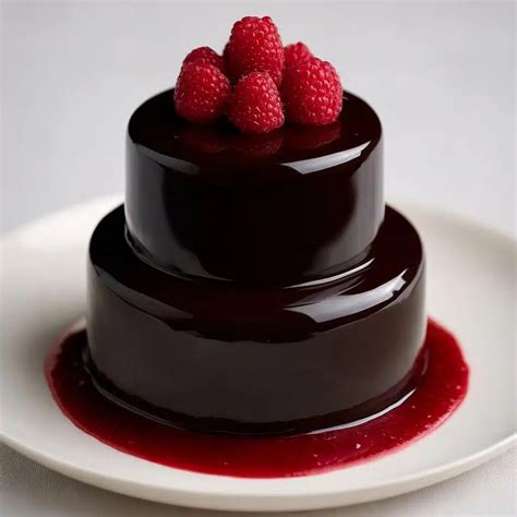 Chocolate Mirror Glaze Cake With Raspberry Coulis Recipe Mai Cook