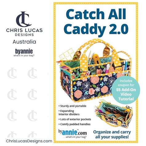 By Annie Catch All Caddy 20 Sewing Pattern Chris Lucas Designs