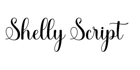 Shelly Script In Use Fonts In Use
