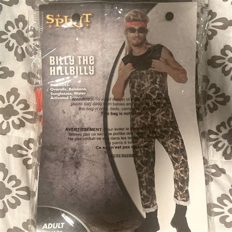 Spirit Other New Billy The Hillbilly Costume Overalls Bandana