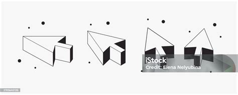 Mouse Cursor Vector Stock Three Dimensional Computer Mouse Arrow Symbol Mouse Pointer Vector