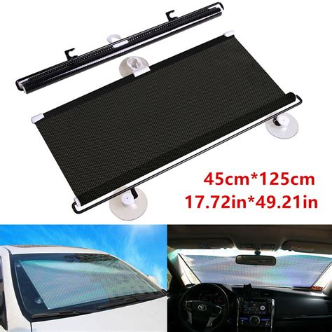 Auto Retractable Car Windshield Sun Shade Curtain Anti Uv Block Sun