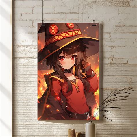 Megumin Poster Konosuba Animemanga Satin Wall Decor High Resolution 3