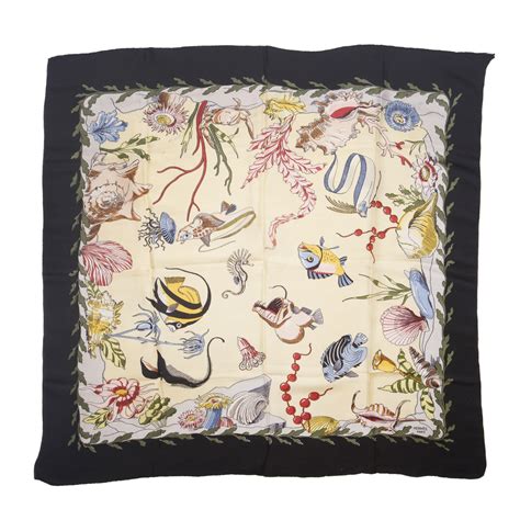 At Auction Hermes Paris Créé En 1940 Très Rare Carré Fruits De Mer